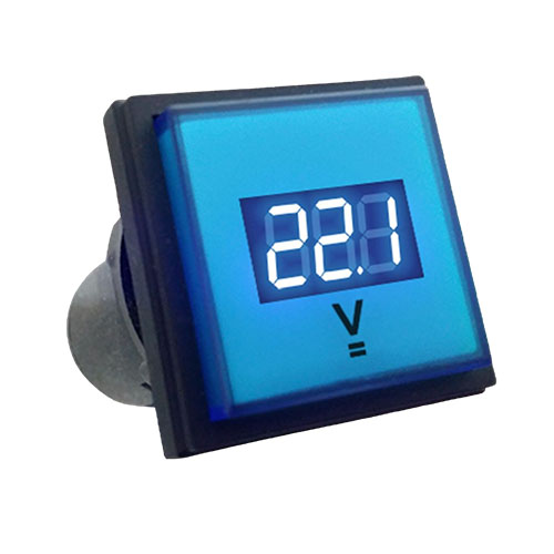 Mini Voltimetro Digital Cuadrado Azul Cc Baw - Emun